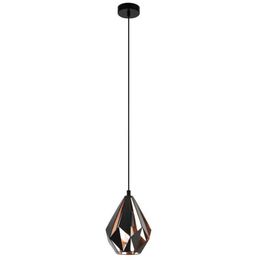 Eglo Pendelleuchte &raquo;CARLTON 1 H&auml;ngeleuchte, schwarz kupfer, Stahl, exkl. Leuchtmittel&laquo; E27 Vintage Pendellampe, 1 flammig, Drahtgeflecht, Industrial, 