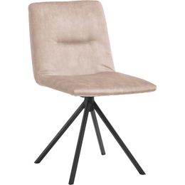 Musterring Polsterstuhl &raquo;JustB! SP500&laquo; () 1 Stk.ohne Armlehne, wahlweise mit Drehfunktion, Stativgestell in schwarz beige 1 Stk., Veloursstoff, nicht drehbar
