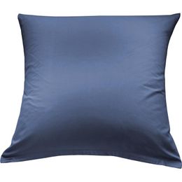 Primera Kissenbezug &raquo; Luxus-Satin Kissenbezug&laquo; Passend zu unserer Luxus-Satin Bettw&auml;sche blau Mako-Satin, 100% Baumwolle, Mako-Satin B/L: 80cm x 80cm, 2 Stk.,