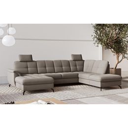 Sit & More sit&more Wohnlandschaft &raquo;Zora&laquo; wahlweise mit Schlaffunktion und Bettkasten braun 100% Polyester B/H/T: 319cm x 92cm x 212cm, Luxus-Microfaser Euphoria
