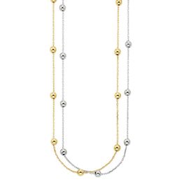 Aniston Jewelry & Watches Damen Aniston JEWELRY & WATCHES Kette ohne Anh&auml;nger &raquo;Schmuck Geschenk Silberkette Bicolor mit Kugeln&laquo; Silber 925 (