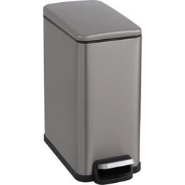 OTTO home M&uuml;lleimer &raquo;Joonah, Soft Close, schmal und kompakt&laquo; 1 Beh&auml;lter Nischen-M&uuml;lleimer, Treteimer, Kosmetikeimer mit Deckel Edelstahl B/H/T: 17cm x