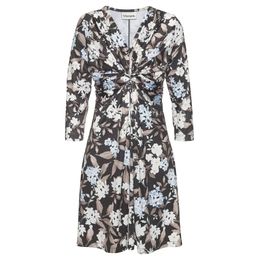 Lascana Jerseykleid in schwarz-braun-blau bedruckt | Gr.: 38