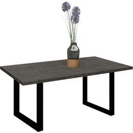 M&auml;usbacher Esstisch &raquo;Big System Metall&laquo; Metallgestell in U-Form grau B/H/T: 140cm x 78cm x 90cm