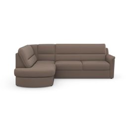 Sit & More sit&more Ecksofa &raquo;Panini L-Form&laquo; wahlweise mit Schlaffunktion und Bettkasten grau B/H/T: 243cm x 87cm x 175cm, Luxus-Microfaser Paris, Ottomane links,