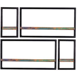 Sit Wandregal &raquo;Riverboat&laquo; Set bunt Massivholz, Metall B/H/T: 90cm x 75cm x 25cm