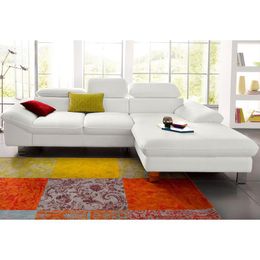 COTTA Ecksofa &raquo;Driver L-Form, B: 268 cm&laquo; Kopfteilverstellung, optional Schlaffunktion & Bettkasten LEDER BEEFY (ein abgedecktes Spalt-Rindsleder) im 