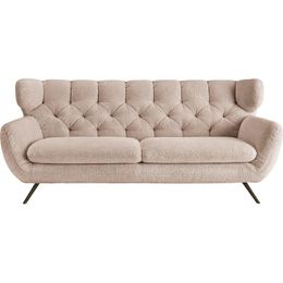 3C Candy 3-Sitzer &raquo;Beatrice, extravagantes Megasofa, bequem, K&uuml;chensofa, Breite 225cm&laquo; mit R&uuml;ckensteppung im Rautenmuster, Samt Optik, auch in 