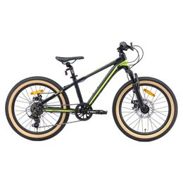 Bikestar Jugendfahrrad 7 Gang Shimano RD-TY21 Schaltwerk Kettenschaltung schwarz 30cm, 20 Zoll (50,80cm) Jugendfahrrad