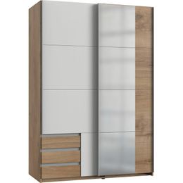 wimex Schwebet&uuml;renschrank &raquo;Emden moderner Kleiderschrank mit Spiegel und Schubladen&laquo; Schlafzimmer Schrank Garderobenschrank mit Schwebet&uuml;ren Topseller braun