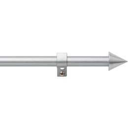 GOOD LIFE Gardinenstange &raquo;Emmi&laquo; &Oslash; 16 mm 1 l&auml;ufig-l&auml;ufig ausziehbar modernes Design - variabel ausziehbar, silberfarben silber Eisen L: 70cm - 120cm &Oslash; 16mm, 5 
