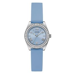 Guess Damen Quarzuhr &raquo;Guess-MINI LUNA GLITZ&laquo; Armbanduhr, Damenuhr, Silikonarmband, analog Einheitsgr&ouml;&szlig;e