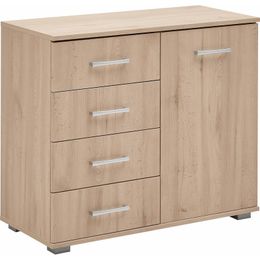 Priess Kombikommode &raquo;Barcelona mit 4 Schubk&auml;sten und T&uuml;r in 6 Farben&laquo; braun Holzwerkstoff B/H/T: 82cm x 71cm x 38cm, 4 Stk.