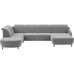 Sit & More sit&more Wohnlandschaft &raquo;Blues U-Form&laquo; inkl. Kopfteilverstellung, wahlweise mit Klapptisch und USB grau 95% Polyester 5% Polyamid B/H/T: 356cm x 93cm 