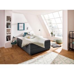Home Affaire Boxbett &raquo;Alexis&laquo; ohne Kopfteil - ideal f&uuml;r R&auml;ume mit Dachschr&auml;gen; in 4 Breiten grau Struktur fein (100% Polyester) Struktur fein, 