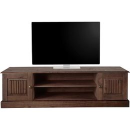 OTTO home Lowboard &raquo;Liotta&laquo; Kommode mit Kabeldurchgang + 1 lose Einlegeboden, massives Kiefernholz braun FSC -zertifiziertes Massivholz B/H/T: 160cm x
