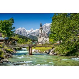 papermoon Fototapete &raquo;Bavarian Alps&laquo; glatt bunt Vlies B/L: 1,5m x 1,11m, Bahnen: 7 Stk.