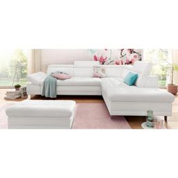 Sit & More sit&more Ecksofa &raquo;Limit L-Form&laquo; wahlweise mit Schlaffunktion und Bettkasten wei&szlig; Kunstleder SOFTLUX ;Luxus-Microfaser ALTARA NUBUCK (100% Polyester);