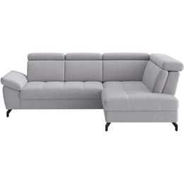 Sit & More sit&more Ecksofa &raquo;Vanity; L-Form, B. 254 cm&laquo; Inkl.Sitz-,Kopf-und Armteilverstellung 100% Polyester B/H/T: 254cm x 84cm x 197cm, Cord, Ottomane rechts,