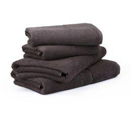 M&ouml;ve for frottana Handtuch Set &raquo;Pearl&laquo; Set 4 Stk. Walkfrottier Set: 2x Handtuch 50/100 und 2x Badetuch 67/140cm grau Walkfrottier, Obermaterial: 100% 