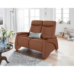 exxpo - sofa fashion 2-Sitzer &raquo;Ascoli, Kinosofa mit hohem Sitzkomfort, bequeme Armlehnen&laquo; hoher R&uuml;cken, inkl. Relaxfunktion braun NaturLEDER (echtes 