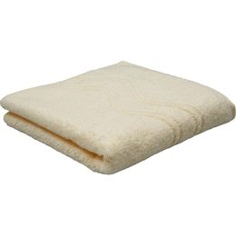 Ross Duschtuch &raquo;Cashmere feeling&laquo; 100% Baumwolle, mit Wellen-Bord&uuml;re, gro&szlig;e Farbauswahl beige Frottier, Baumwolle B/L: 75cmx140cm, 1 Stk., Frottier