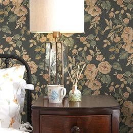 Laura Ashley Vliestapete &raquo;Alyworth Trail Fern&laquo; gebl&uuml;mt glatt 10mx52cm (ca. 5m2) gr&uuml;n Vlies B/L: 0,52m x 10m, Rollen: 1
