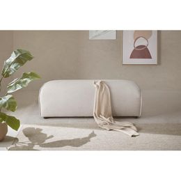 LeGer Home by Lena Gercke Hocker &raquo;PIARA, Struktur u. Leinenoptik, Polsterhocker mit Kedernaht&laquo; zur Serie PIARA, rechteckig, schwarze F&uuml;&szlig;e, bequemer 