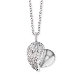 Engelsrufer Damen Kette mit Anh&auml;nger &raquo;Herzfl&uuml;gel&laquo; Made in Germany - mit Zirkonia (synth.) silber Silber 925 (Sterlingsilber), L: 44 B: 0,5mm