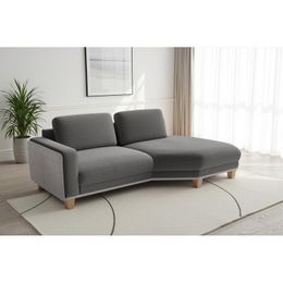 Sit & More sit&more Ecksofa &raquo;Concept&laquo; Modernes Sofa in drei Fu&szlig;farben zur Auswahl grau 100% Polyester B/H/T: 237cm x 84cm x 126cm, Longchair rechts,mit Fu&szlig; Buche