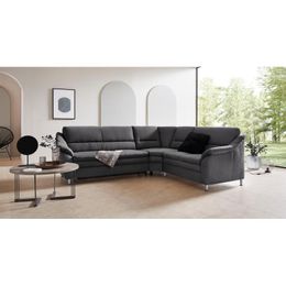 OTTO home Ecksofa &raquo;Cardoso L-Form&laquo; mit Trapezecke f&uuml;r mehr Sitzkomfort, wahlweise auch mit Schlaffunktion grau Luxus-Microfaser ALTARA NUBUCK (100% 