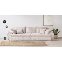 Home Affaire Big-Sofa &raquo;Katja, B: 275 cm - OTTO. Verl&auml;ssliche Qualit&auml;t.&laquo; Mega-Sofa mit 4 Zierkissen beige 100% Polyester B/H/T: 275cm x 108cm, Cord