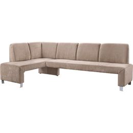 exxpo - sofa fashion Eckbank &raquo;Intenso, viele Bezugsstoffe Cord, Struktur 243/158 cm (B/T)&laquo; hohe Bodenfreiheit, frei im Raum stellbar, hoher 