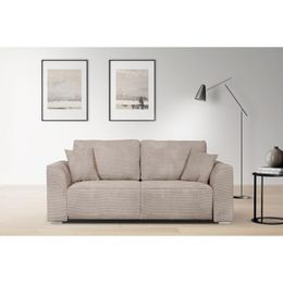 Inosign 2-Sitzer &raquo;BEATRICE, erh&auml;ltlich in trendigen Stoffoptionen, B/T/H: 143/73/92 cm&laquo; In hochwertiger Verarbeitung, incl. 2 gro&szlig;en Zierkissen in 
