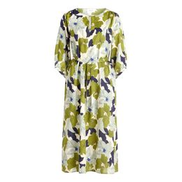 Cartoon Blumenkleid mit Bindeg&uuml;rtel in White/Mint | Gr.: 40