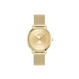 Lacoste Damen Quarzuhr &raquo;CROCORIGIN&laquo; Armbanduhr, Damenuhr, Edelstahlarmband, analog, Glassteine gold Einheitsgr&ouml;&szlig;e