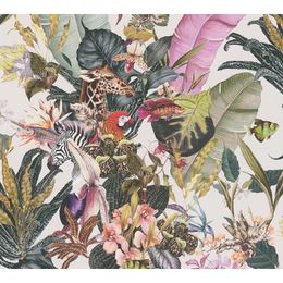 A.S. Cr&eacute;ation Vliestapete &raquo;Dream Flowery&laquo; Wald botanisch floral glatt Tiertapete Tapete Blumenoptik Tapeten Wohnzimmer Schlafzimmer K&uuml;che wei&szlig; Vlies B/L: 0,53m x 