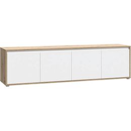 FORTE Lowboard &raquo;TV-Board gro&szlig; Breite ca 190 cm&laquo; B/H/T 188,3/49,7/42 cm, grifflose Front, viel Stauraum braun Holzwerkstoff B/H/T: 188,3cm x 49,7cm x 