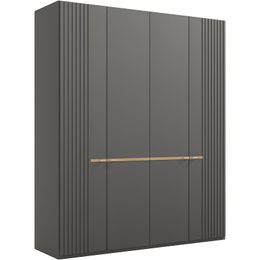 Musterring Kleiderschrank &raquo;Isabelle&laquo; Lamellen in Korpusfarbe, Griffe in silber, versch. Gr&ouml;&szlig;en und Farben grau Hartfaserplatte, Holzwerkstoff Graphit-Dekor, B/H/