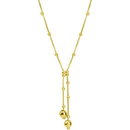 Firetti Damen Kette mit Anh&auml;nger &raquo;Schmuck Geschenk Silber 925 Halsschmuck Halskette Y-Kette mit Kugeln&laquo; gold Silber 925 (Sterlingsilber), L: 41 B: 