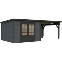 Palmako Gartenhaus &raquo;Ella&laquo; verschiedene Farben grau Massivholz ohne Fu&szlig;boden, ohne Dacheindeckung