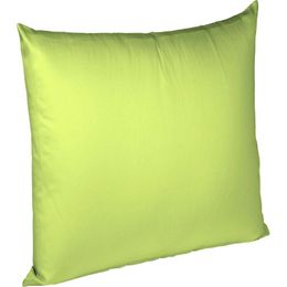 Fleuresse Kissenbezug &raquo;Colours Mako Satin, 100% Baumwolle, mit Rei&szlig;verschluss&laquo; Mako Satin, gl&auml;nzend, glatt, Premium Qualit&auml;t gr&uuml;n Mako-Satin, Mako-