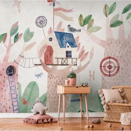 Livingwalls living walls Fototapete &raquo;THE WALL III Wald-Tapete Motivtapete Baumhaus Kinder&laquo; matt glatt Vliestapete Kinderzimmer f&uuml;r Schlafzimmer K&uuml;che Wohnzimmer 