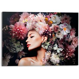 Reinders Deco-Panel &raquo;Frau mit Blumenhut&laquo; rosa MDF B/H/T: 140cm x 100cm x 2cm