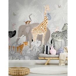 SUPERFRESCO EASY Fototapete &raquo;Dschungel&laquo; Mehrfarbig - 280cmx300cm bunt Vlies B/L: 3m x 2,8m
