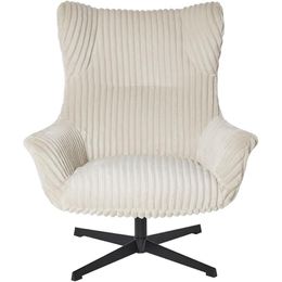 Jahnke Sessel &raquo;LOUNGE SNOOZE&laquo; Loungesessel, drehbar, dick gepolstert, Armlehnen, weicher Cordbezug Cord, Drehfunktion, B/H/T: 83cm x 102cm x 80cm