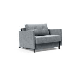 INNOVATION LIVING Sessel &raquo;CUBED 90 mit Armlehnen, Schlafsessel Breite 104cm,&laquo; grau Struktur grob, Mit Armlehnen, Schlaffunktion, B/H/T: 104cm x 77cm x