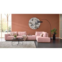 Musterring Wohnlandschaft &raquo;JustB! PM200 bequem, wahlw. Sitzvorzug, Breite 395cm, Holzsockel&laquo; Anreihsofa Armlehne links, Eckteil rechts und Hocker. Ohne 