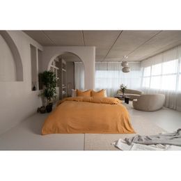 Kayori Bettw&auml;sche &raquo;Showa&laquo; 2 Stk. Weich und kuschelig gold Flanell, Obermaterial: 65% Baumwolle, 35% Viskose B/L: 155cm x 220cm, 1 Stk., 1 Stk., 