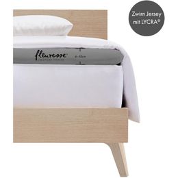 Fleuresse Spannbettlaken &raquo;Topper&laquo; aus Jersey-Elasthan, f&uuml;r eine Matratzenh&ouml;he bis 10 cm grau Jersey-Elasthan, Obermaterial: 96% Baumwolle, 4% Elasthan